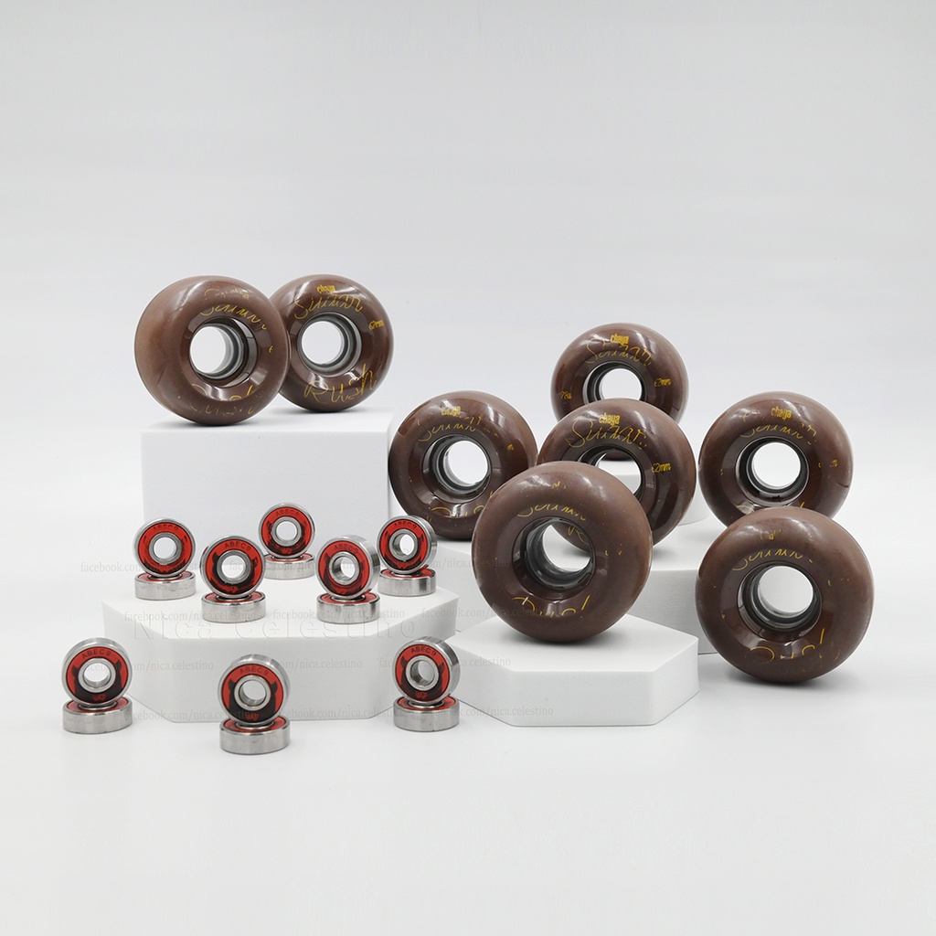 8pcs. Chaya Sugar Rush skate wheels with Wicked ABEC-9 bearings ...