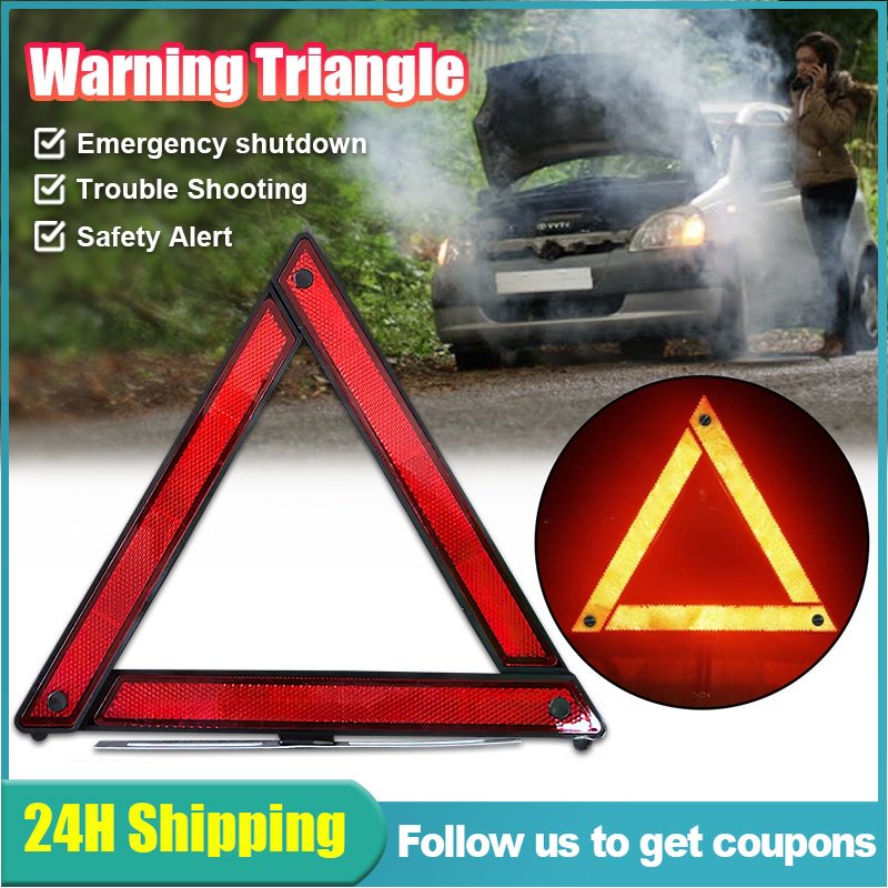 Car Early Warning Device Signage Reflective Triangle Car Safety Warning ...
