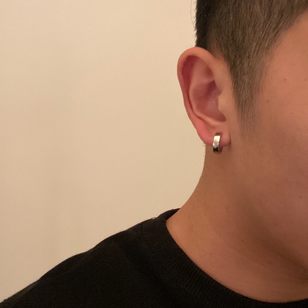 Simple Hikaw for Men Hoop Earings for Women Hikaw for Men Black Earings ...