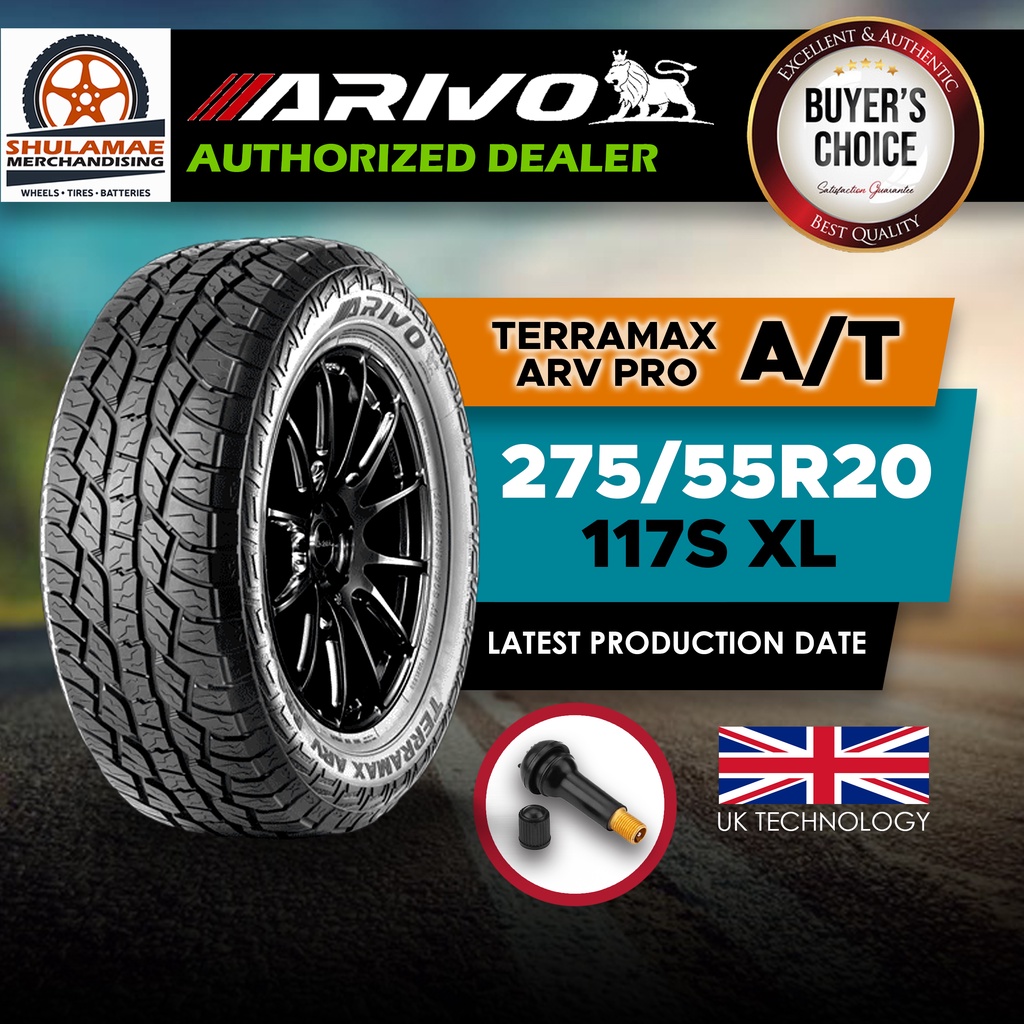 ARIVO 275/55 R20 XL A/T - TERRAMAX ARV PRO A/T with free stainless tire ...