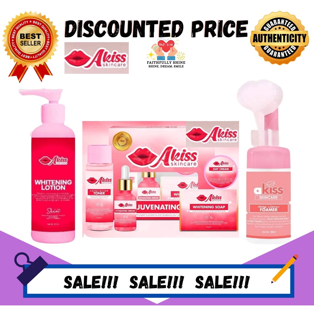 Akiss Rejuvenating Set | Deep Clean Foamer | Scrub | Sunscreen | Lotion ...
