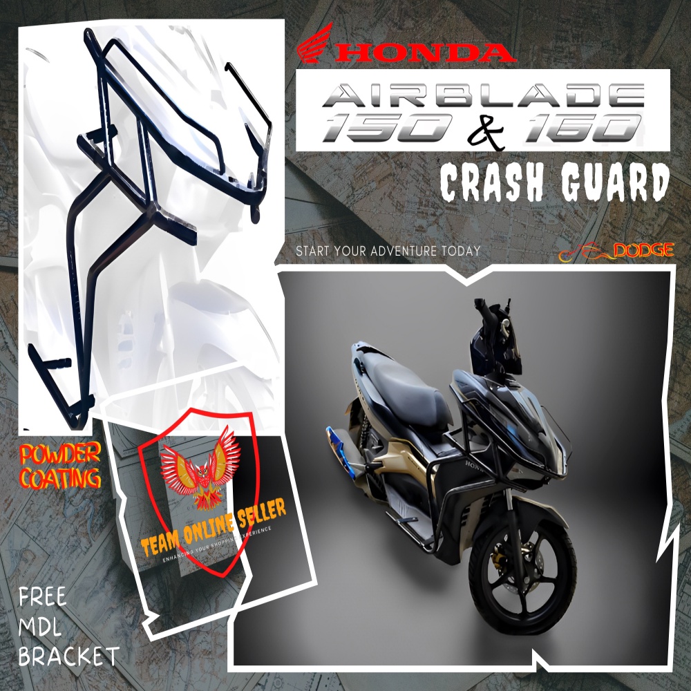 HONDA AIRBLADE 160 - FULL CRASH GUARD - PHASE 1 | Shopee Philippines