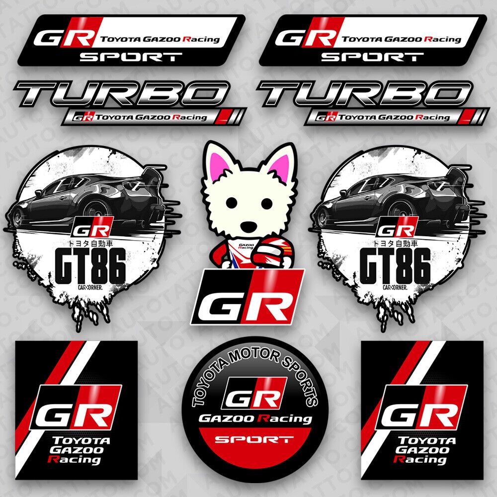 Toyota Gazoo Racing GR Sport Turbo GT86 Car Logo Sticker Vinyl Decal ...