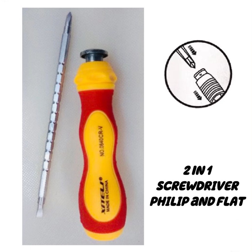 2in1 Purpose Double Ended Flat And Phillip Screwdriver Flexible Soft ...