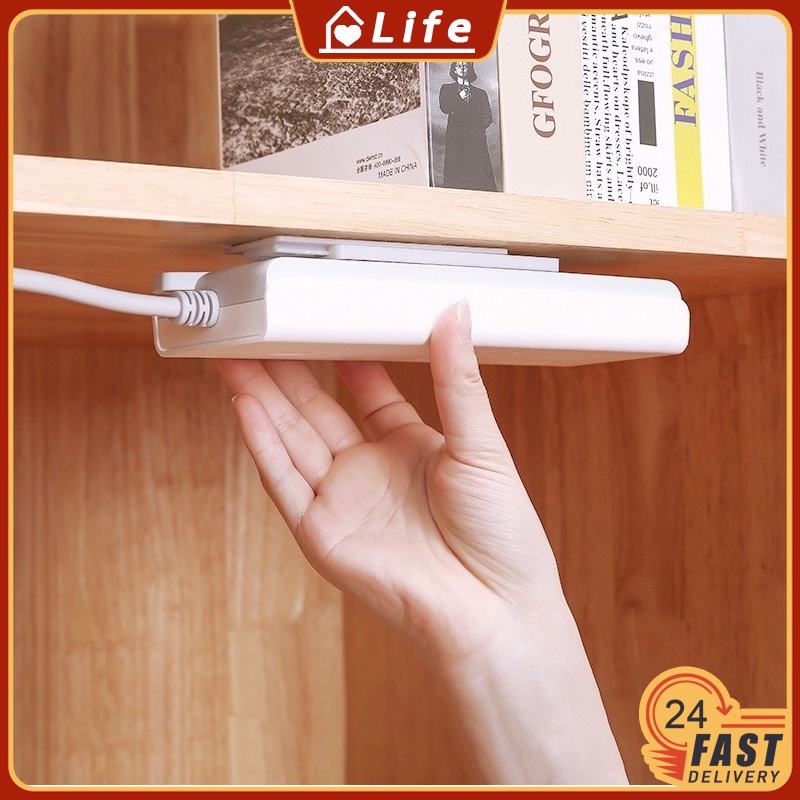 Wall-Mounted Sticker Punch-free Plug Fixer Home Self-Adhesive Socket ...