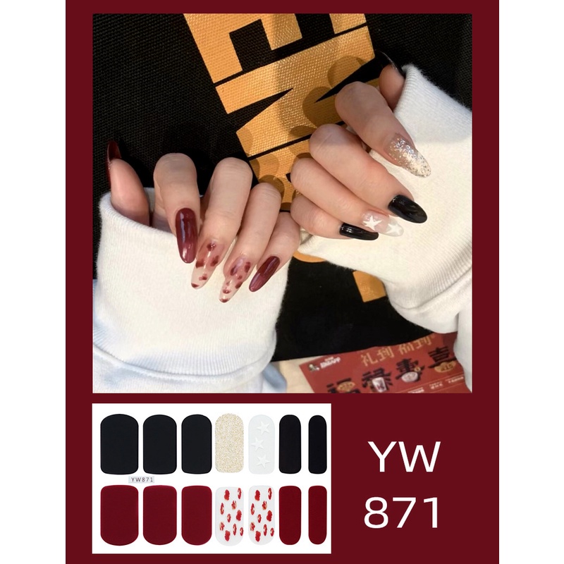 New nail stickers 3d bronzing flower nail sticker waterproof imitation ...