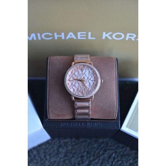 Michael Kors Portia Layered MK Rosegold Ladies Watch (MK3887) | Shopee ...
