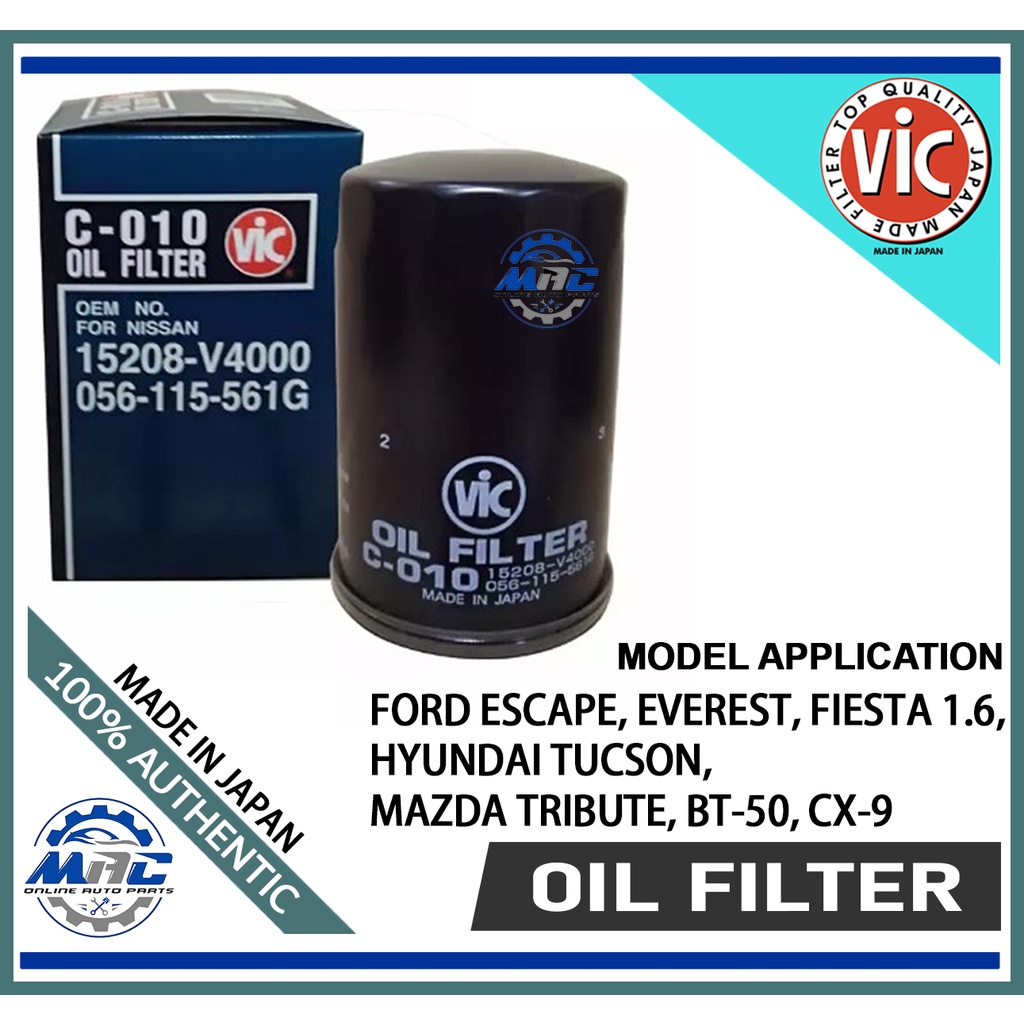VIC C-010 Oil Filter for FORD EVEREST | Shopee Philippines