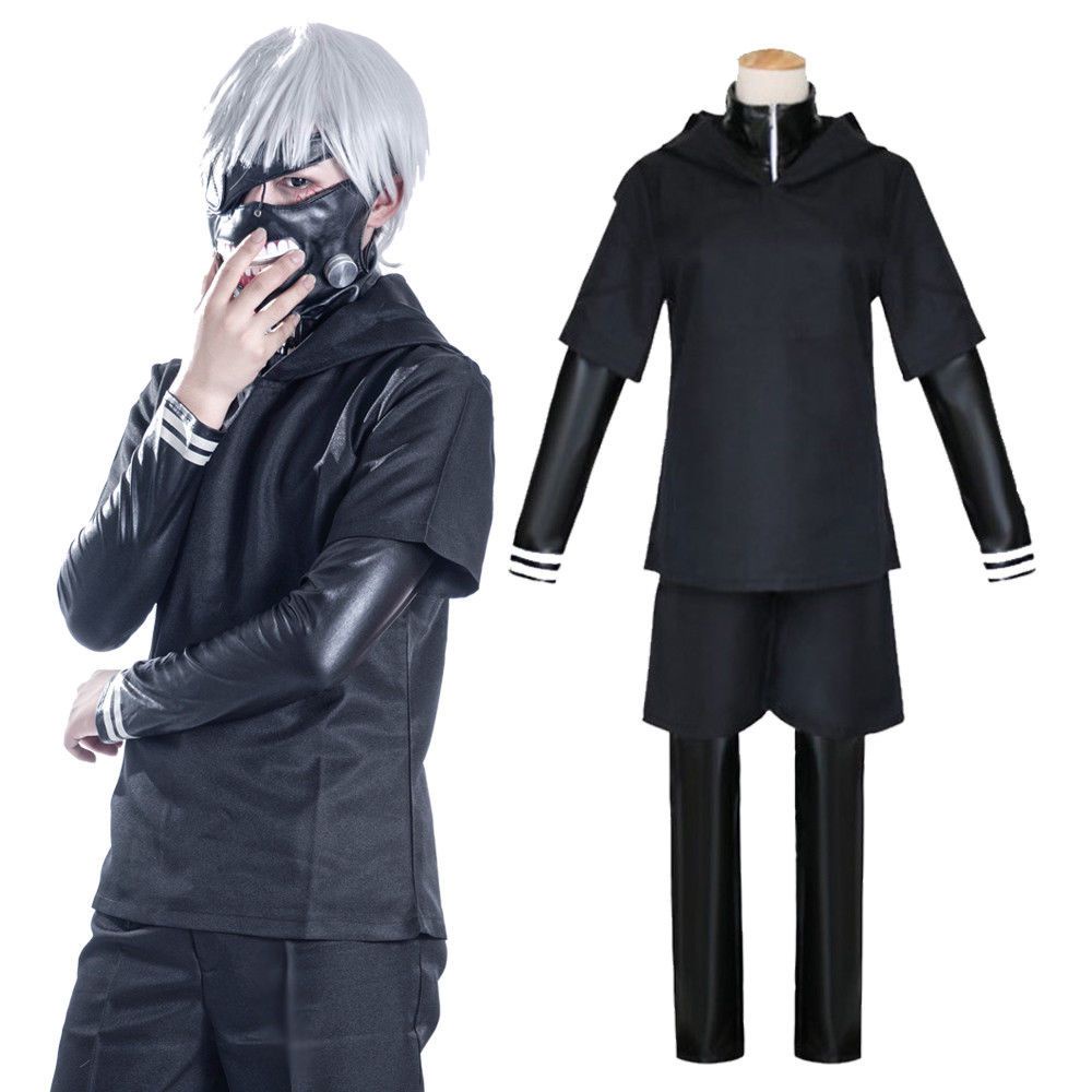 Hot Anime Tokyo Ghoul Kaneki Ken Hoodie Sweater Cosplay Costume Full ...