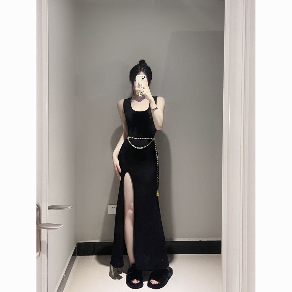 korean maxi long dress with slit bodycon gown formal semi wrap around dress filipiniana dress ...