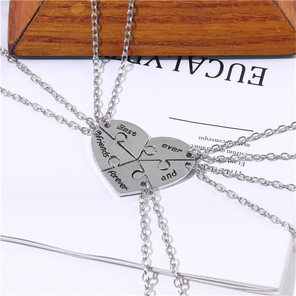5-piece Fashion Best Friend Forever and Ever Pendant Zinc Alloy Metal ...