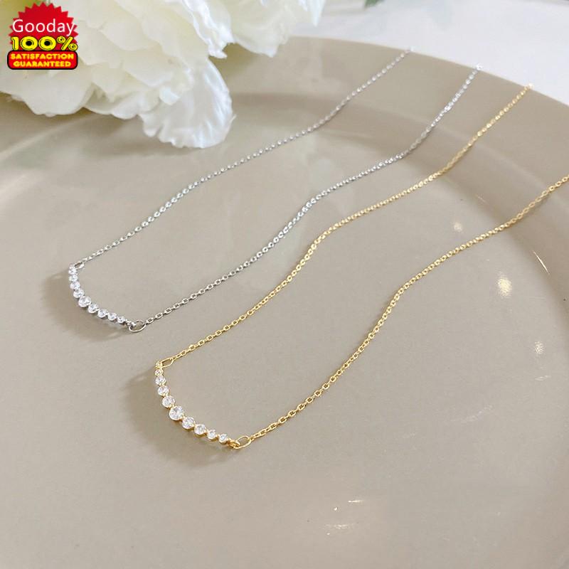 Crescent Necklace Women's Simple Small Design Smiley Face Collar Chain ...