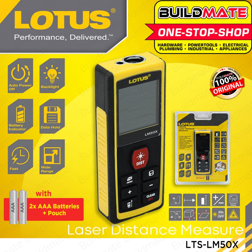 LOTUS Laser Distance Detector Measure 50M Laser Distance Meter Digital ...