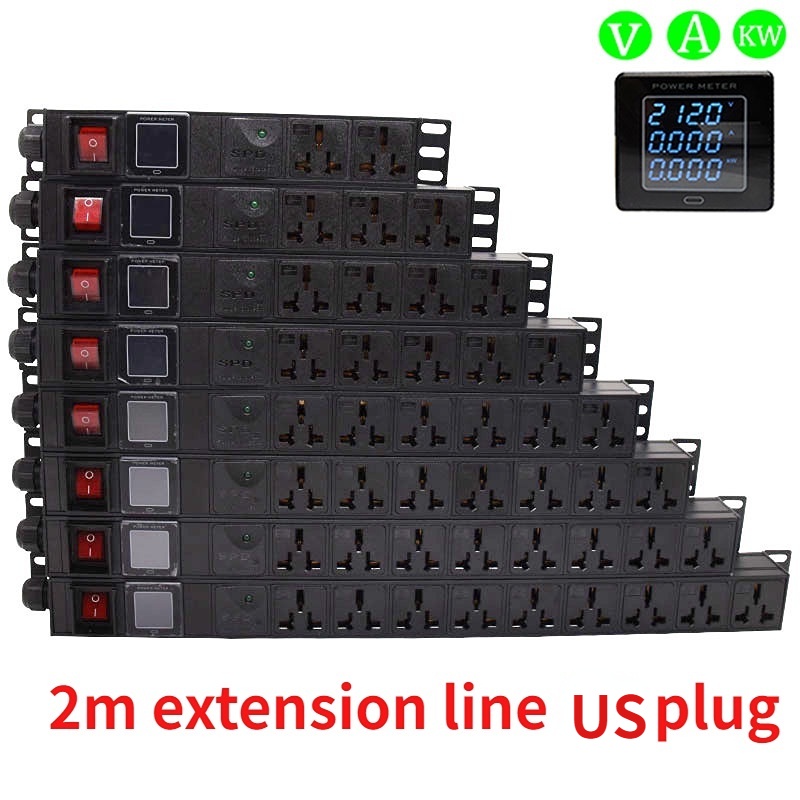 Multi purpose 2-13 way 16A socket power strip plug, intelligent digital ...