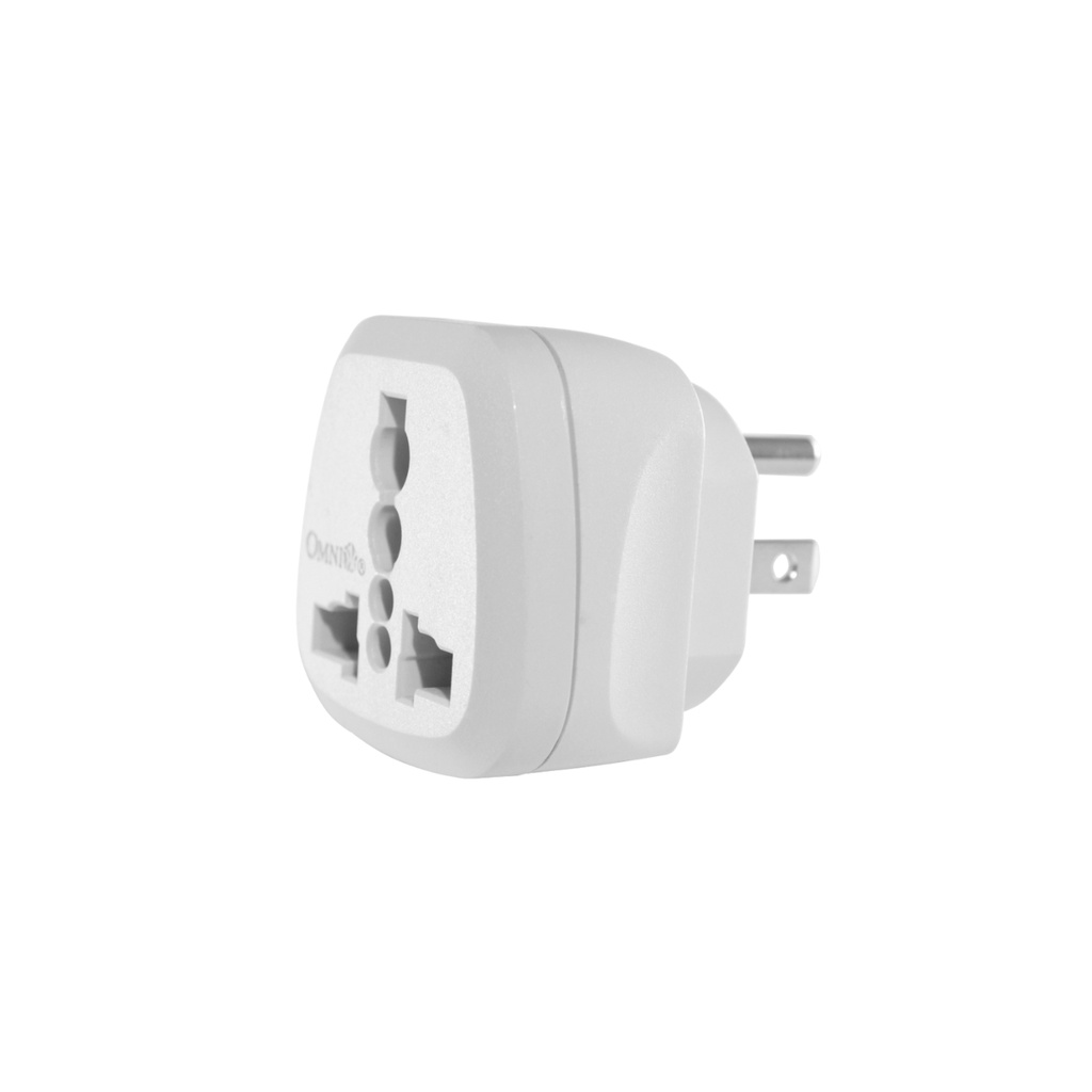 OMNI Universal Adapter with Ground 15A 220V Plug and Outlet | WUA-003 ...