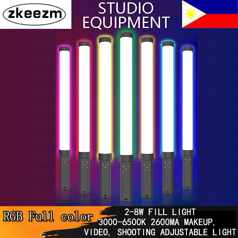 LED Light Sticks RGB Handle Light Wand Photography Light 9Color USB ...