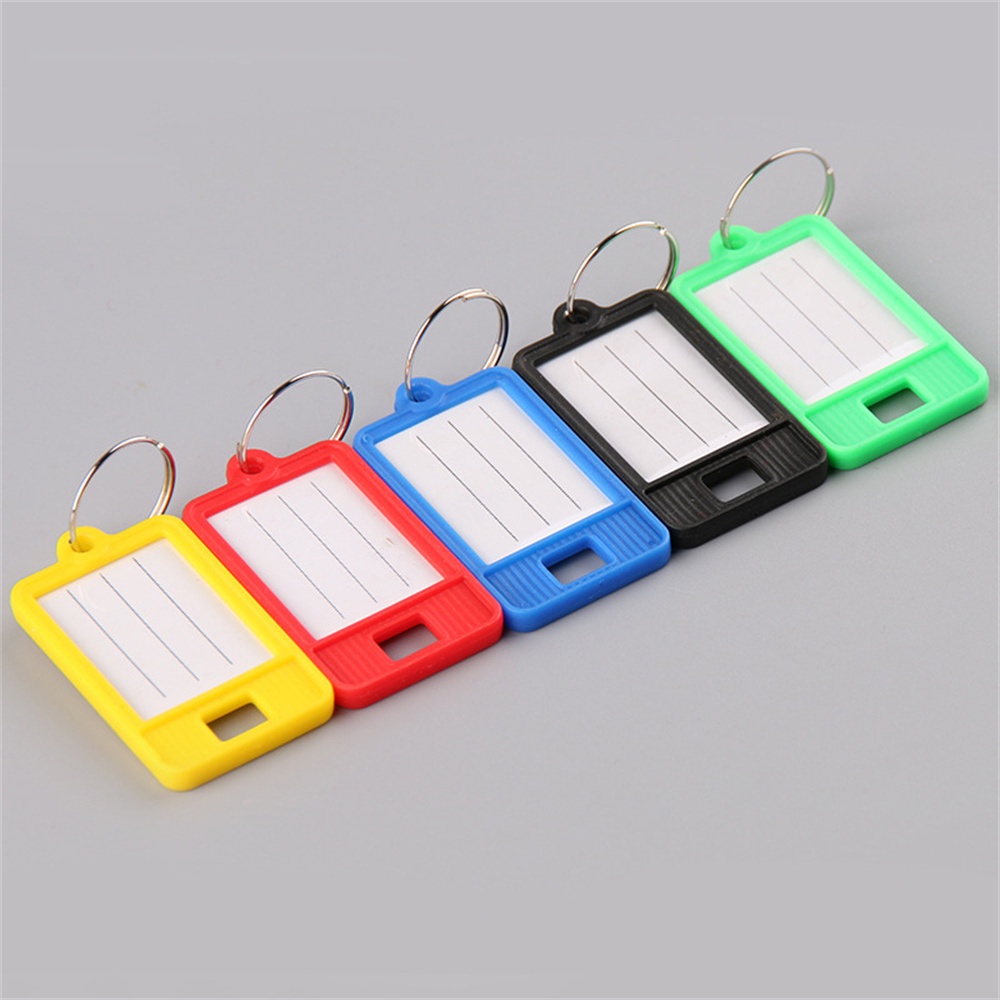 Luggage Tags Plastic Name Baggage Keychain Key Tags Ring Label Numbered ...