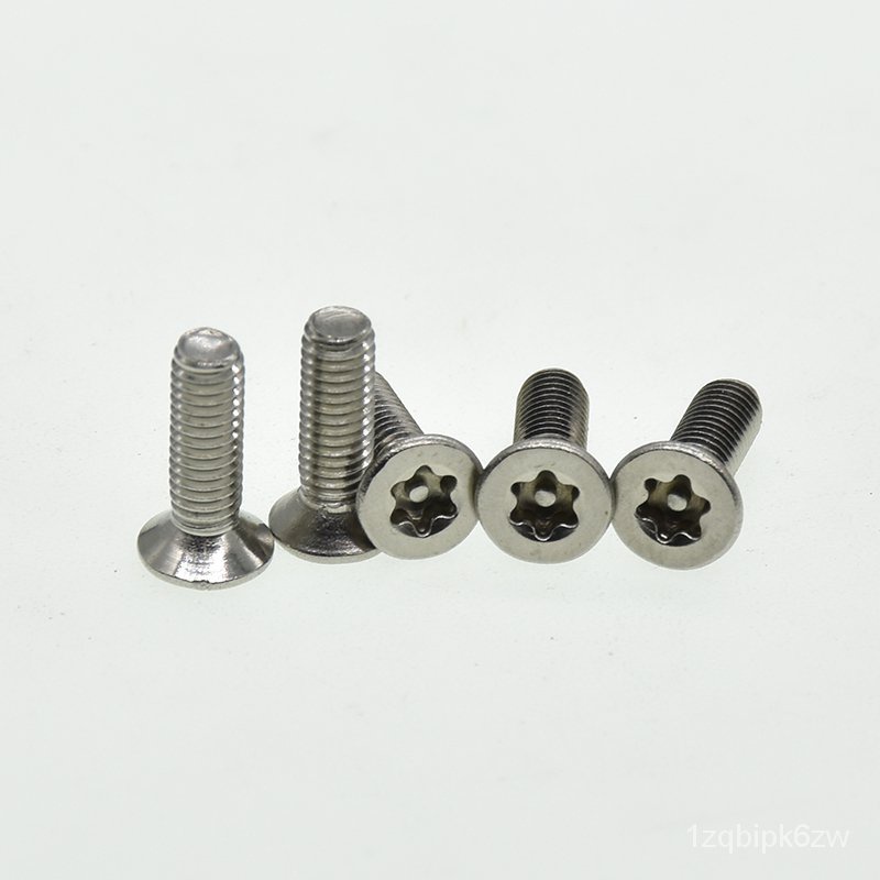 M3 M4 M5 M6 304 stainless steel Six Lobe Torx Flat Countersunk Head with Pin Tamper Proof Anti ...