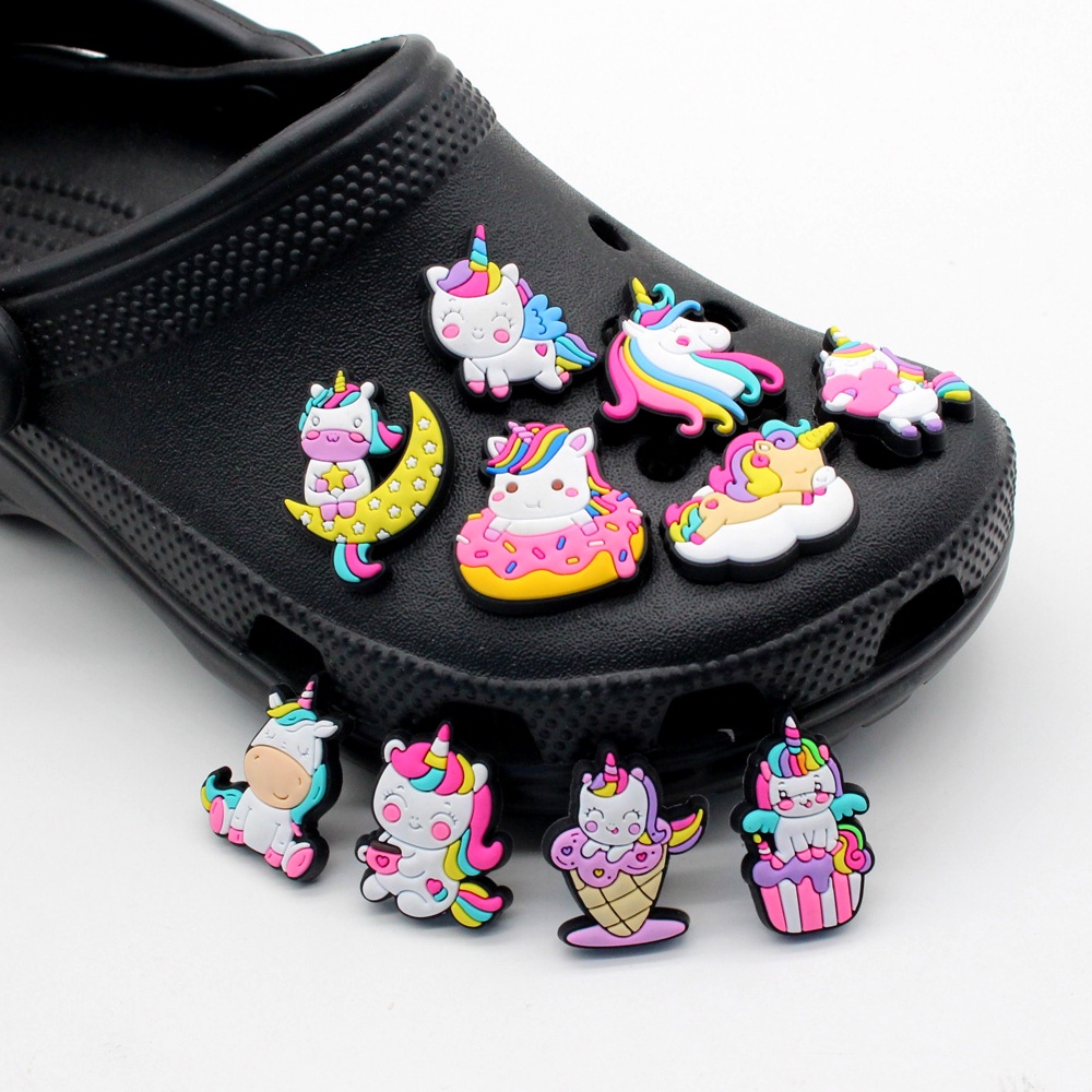 Cartoon Moon Unicorn Jibitz Croc Accessories My Little Pony Shoe Charms ...