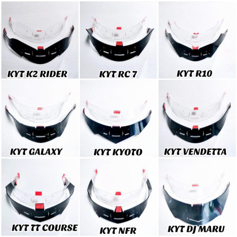 SPOILER HELMET KYT TTC, RC7, R10, K2R, GALAXY SLIDE, DJ MARU, DJ MAXI, 2VISION, FALCON2 | Shopee ...