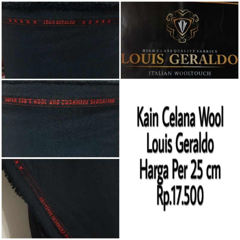 Louis Geraldo Semi Wool Pants Fabric (Italian Wool Touch) | Shopee ...
