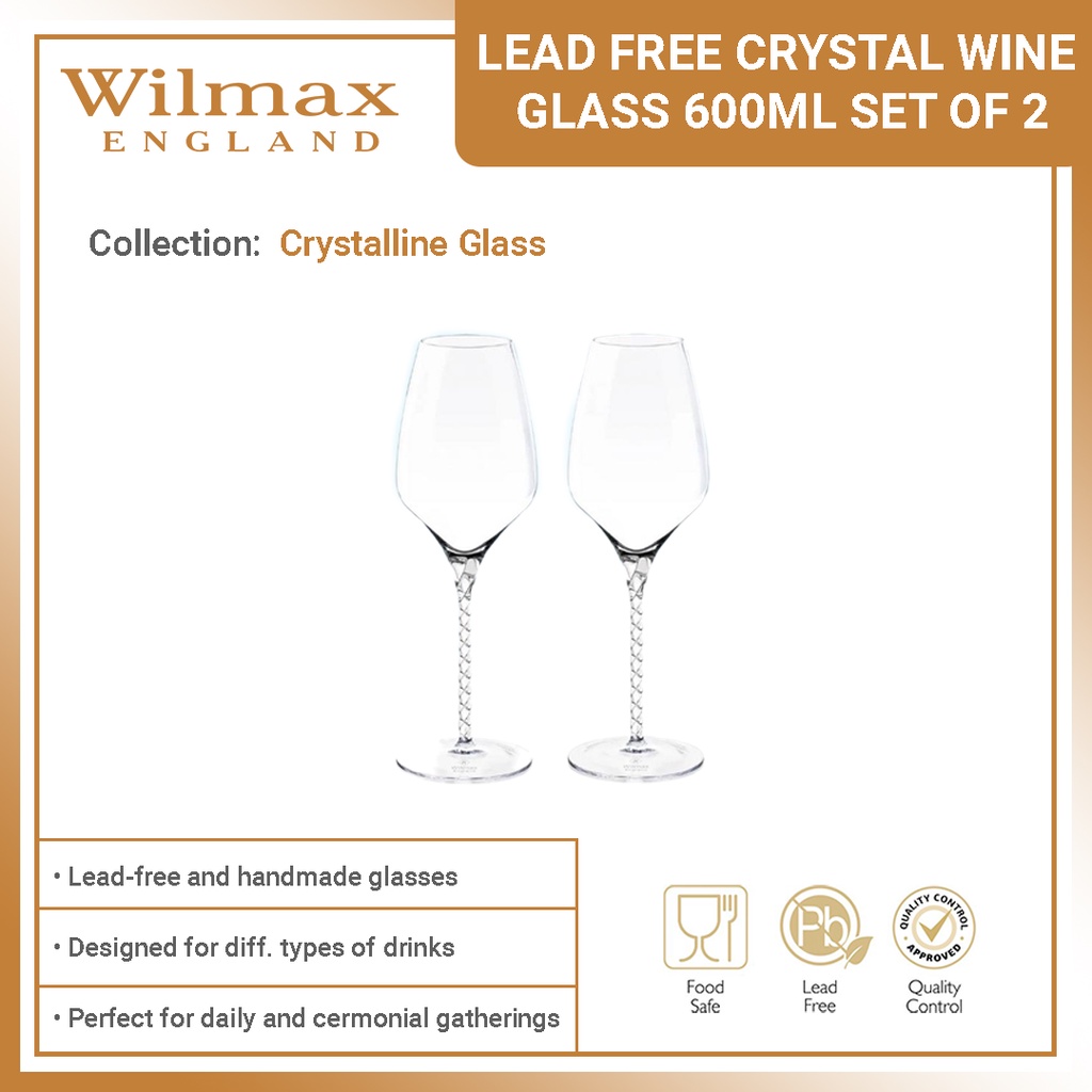 Wilmax England Wine Champagne Glass Drinking Glass Clear 20oz/ 600ml ...