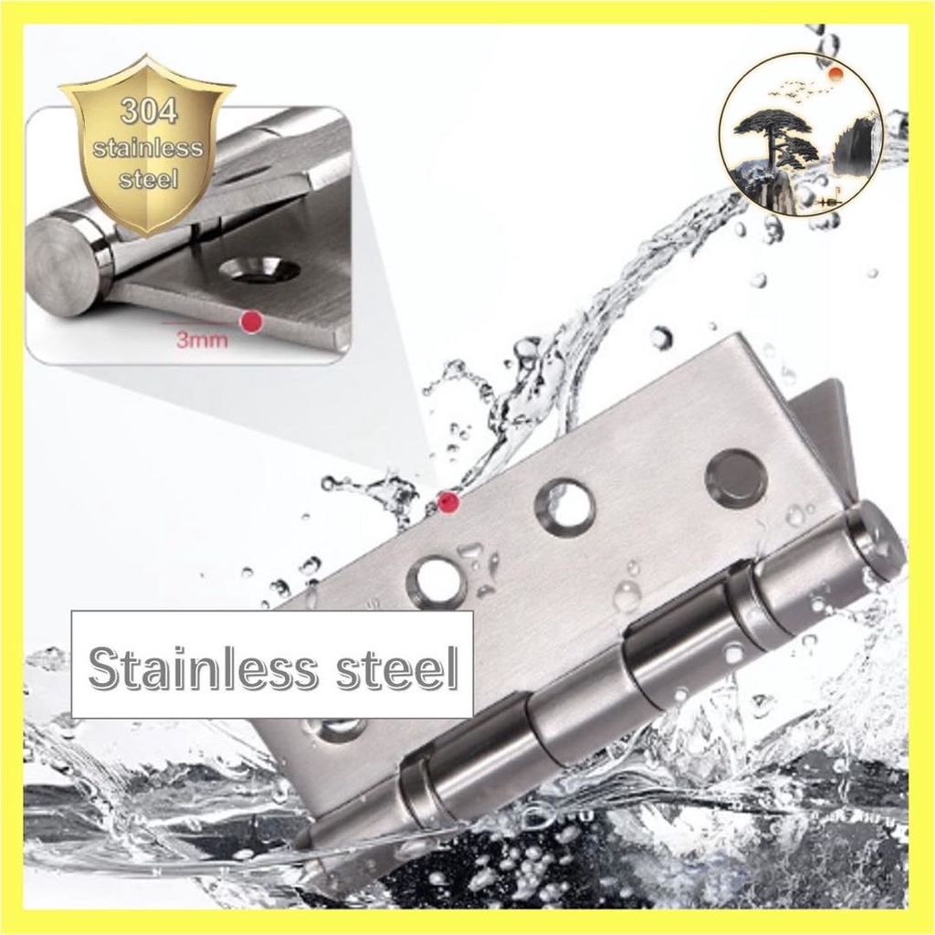 (2pcs) Door Hinges 304Stainless Steel Ball Bearing Hinges A door hinge ...