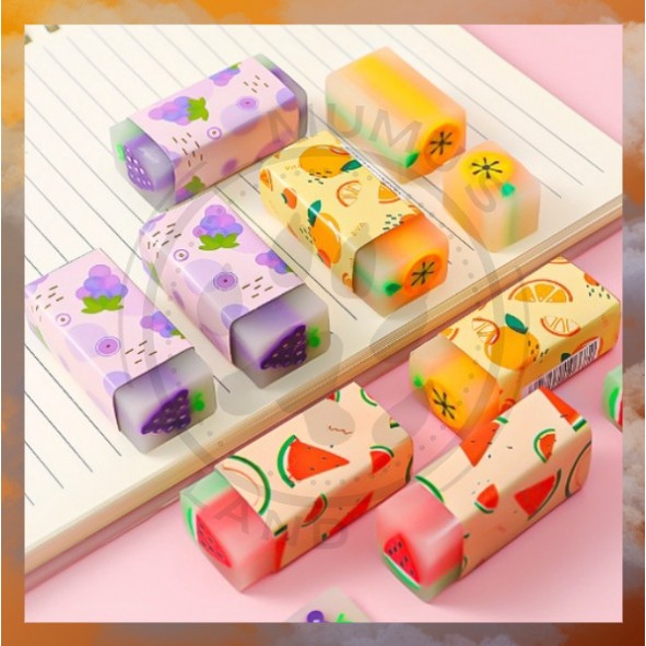 Unique GRAPES ORANGE WATERMELON ERASER CUTE FRUIT MOTIF ERASER | Shopee ...