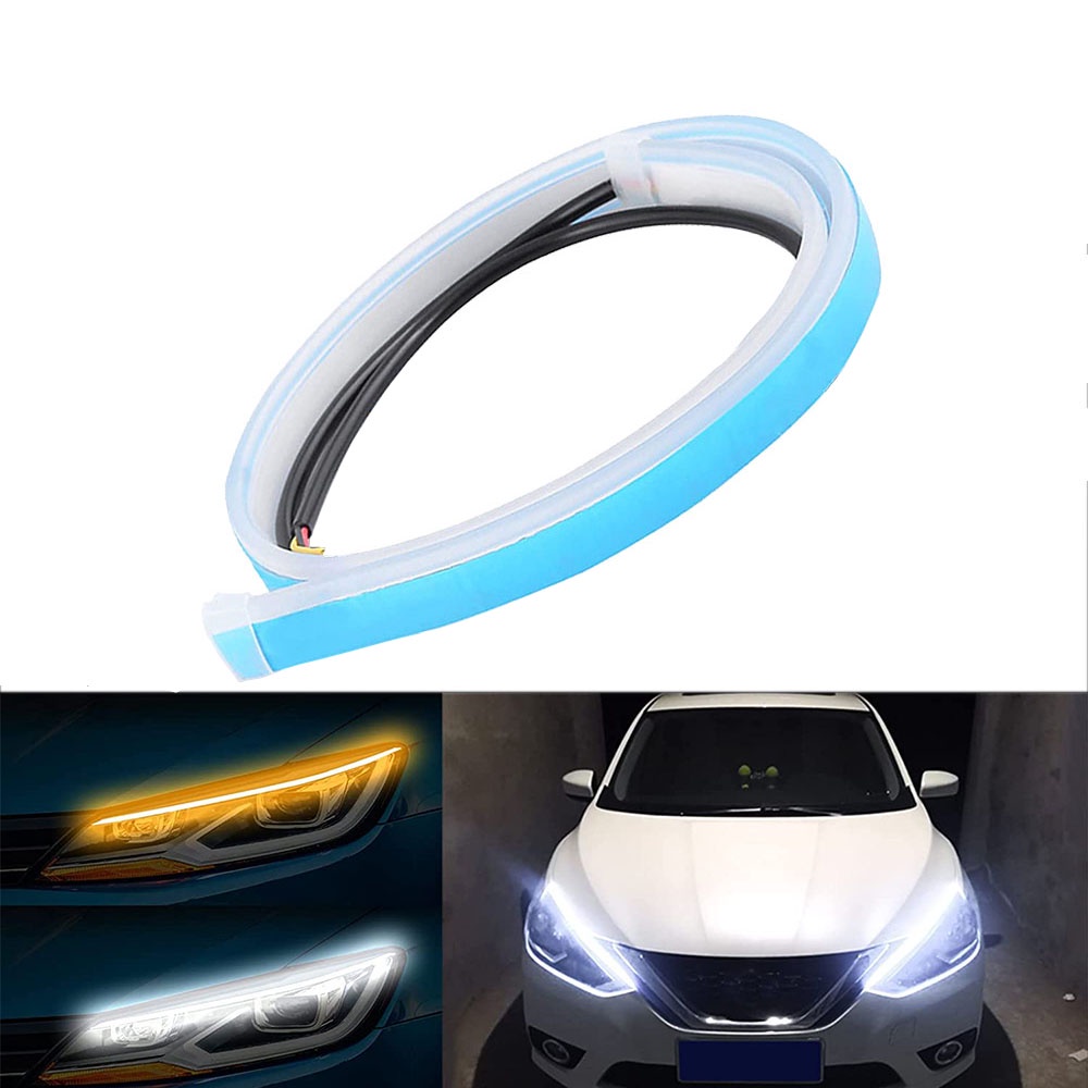 1PC Led DRL Car Daytime Running Lights Flexible Waterproof Auto Turn ...