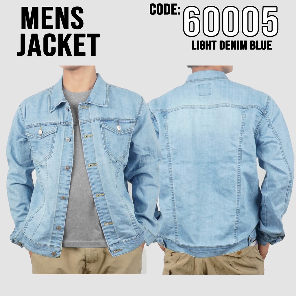 Men’s Denim Jacket #maong jacket | Shopee Philippines
