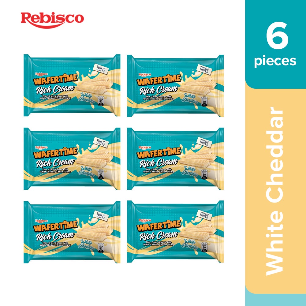 Wafertime Rich Cream Thins White Cheddar 47g x 1pc (Set of 6) | Shopee ...