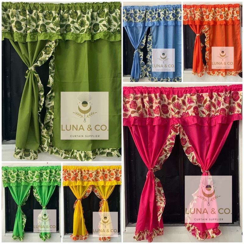 Split Curtain 60x50inches with 2pcs Tie Color of The Year Window ...