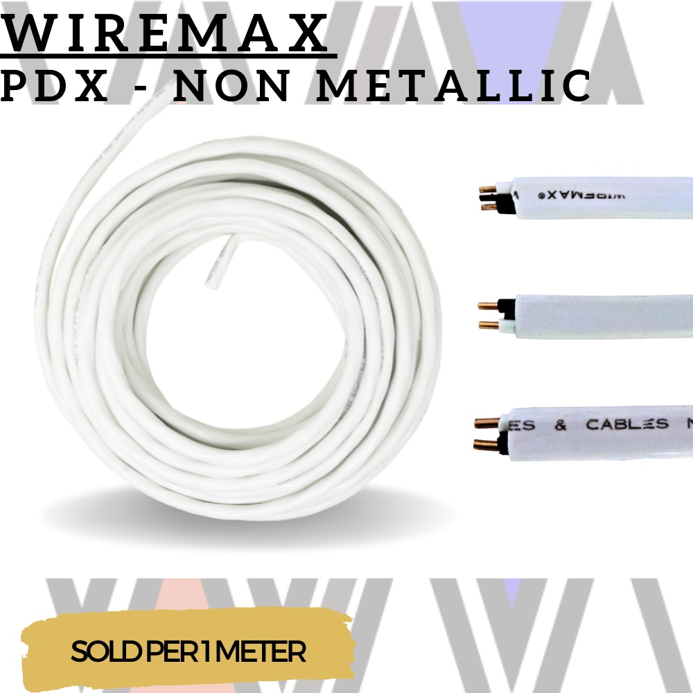 WIREMAX PDX NON METALLIC SOLID WIRE 14/2 (1.6mm/2C) 12/2 (2.0mm/2C) 10/ ...