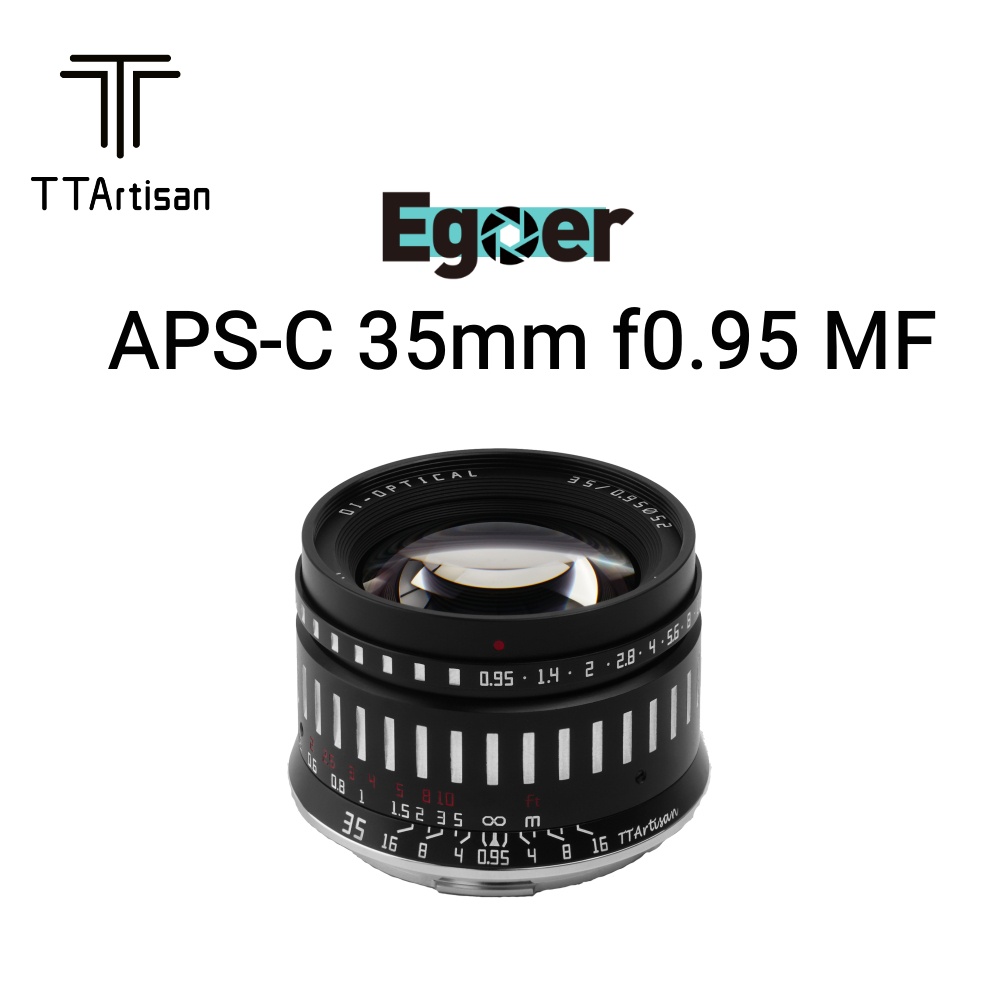 TTArtisan 35mm F0.95 APS-C Manual Focus Large Aperture Lens for E / X ...