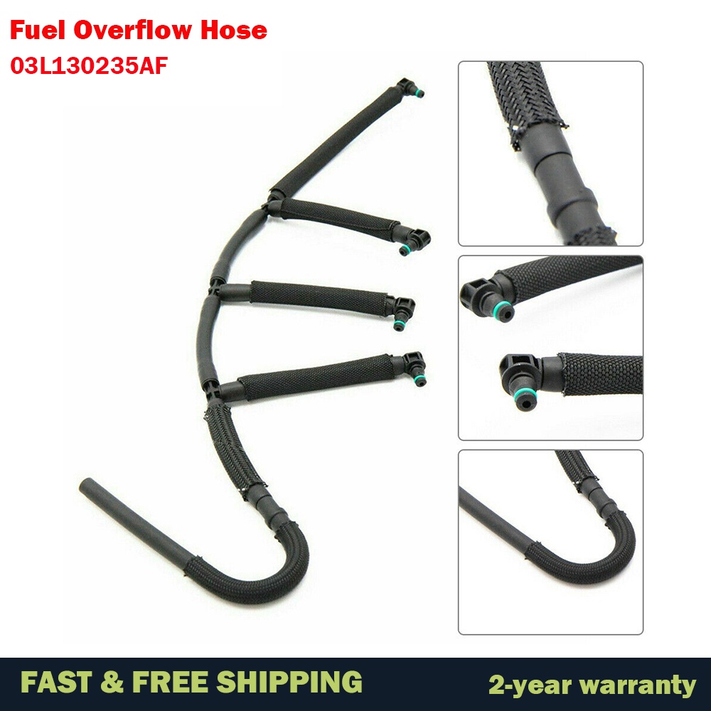 Car Fuel Overflow Hose Fuel Return Line Hose Pipe Injector Hose Leak ...