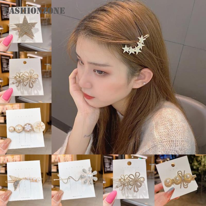 New Exquisite Rhinestone Hair Clip Women's Side Clips Sparkling Metal ...