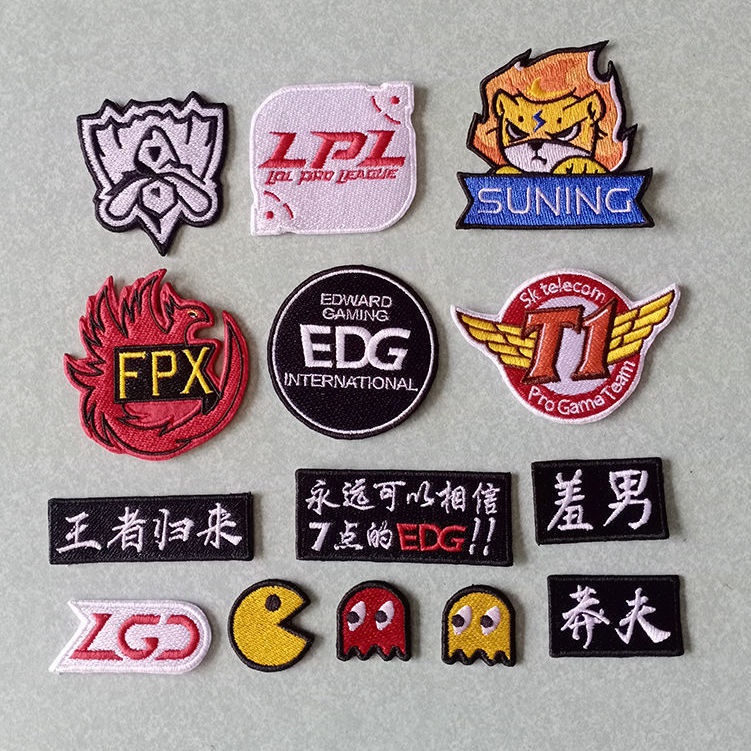 Embroidered LPL League Of Legends Clothes Cloth Stickers EDG TES SN ...