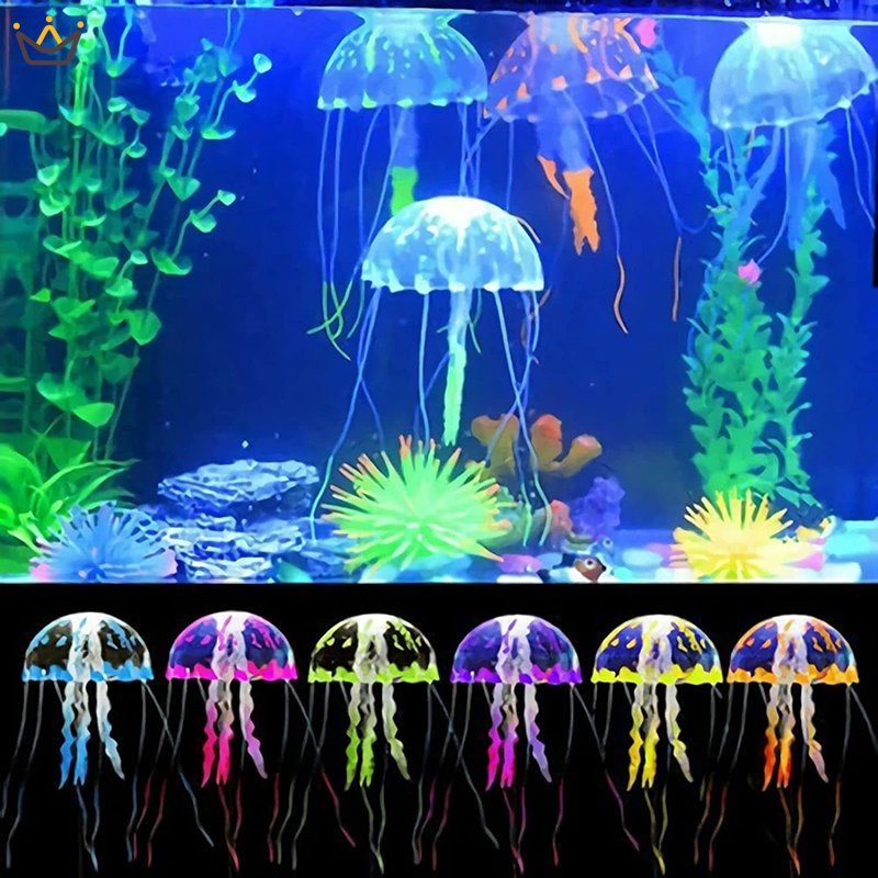 Artificial Swim Glowing Effect Jellyfish Aquarium Decoration Fish Tank ...