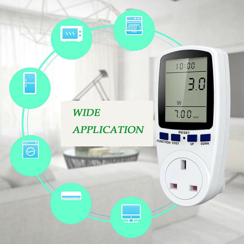 Plug Energy Power Meter Socket Watt Volt Voltage Electricity Monitor ...