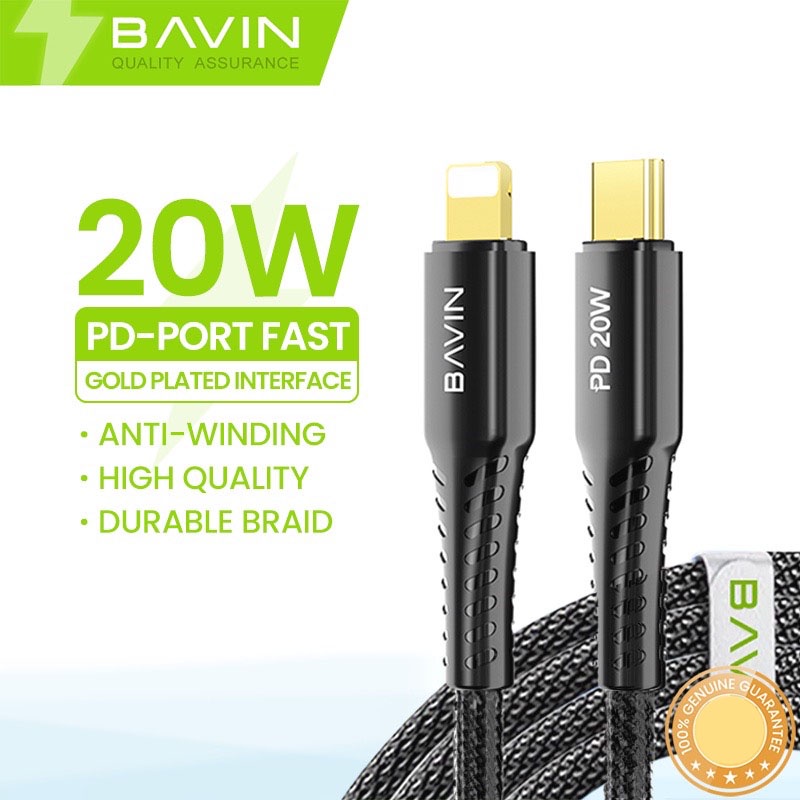 BAVIN 【CB233】 20W PD 1.5 Meters Fast Charging Data Transfer Cable ...