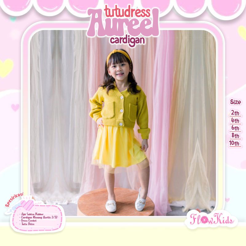 Aureel Tutu Dress CARDIGAN FLOWKIDS PREMIUM / Cute Children's Cardi ...