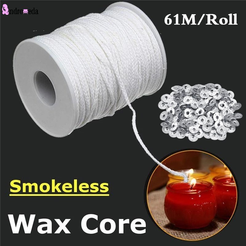 61m Cotton Candle Wick Candlestick Smokeless Aromatherapy Candles ...