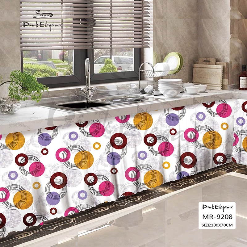 New Printed Christmas Design Kitchen Lababo Sink Curtains Size 100x70 ...