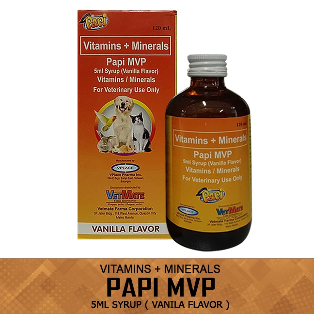 LKJ-Papi Mvp Syrup Vitamins and Minerals Vanilla Flavor 120mL For Pets ...