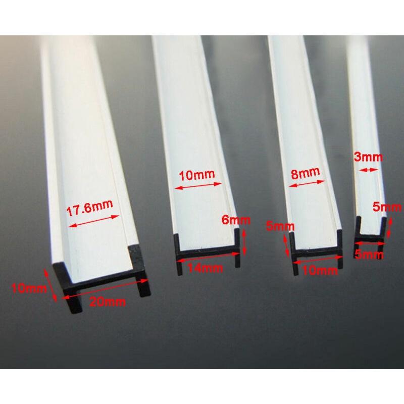 5pcs U-shaped aluminum groove profile,Bezel grooved aluminum,guide Card ...