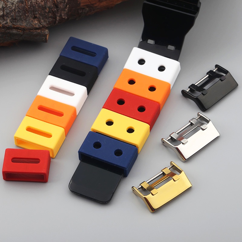2pcs Watch Band Ring Loop Rubber Wristband Rings Watchband Keeper Loop ...