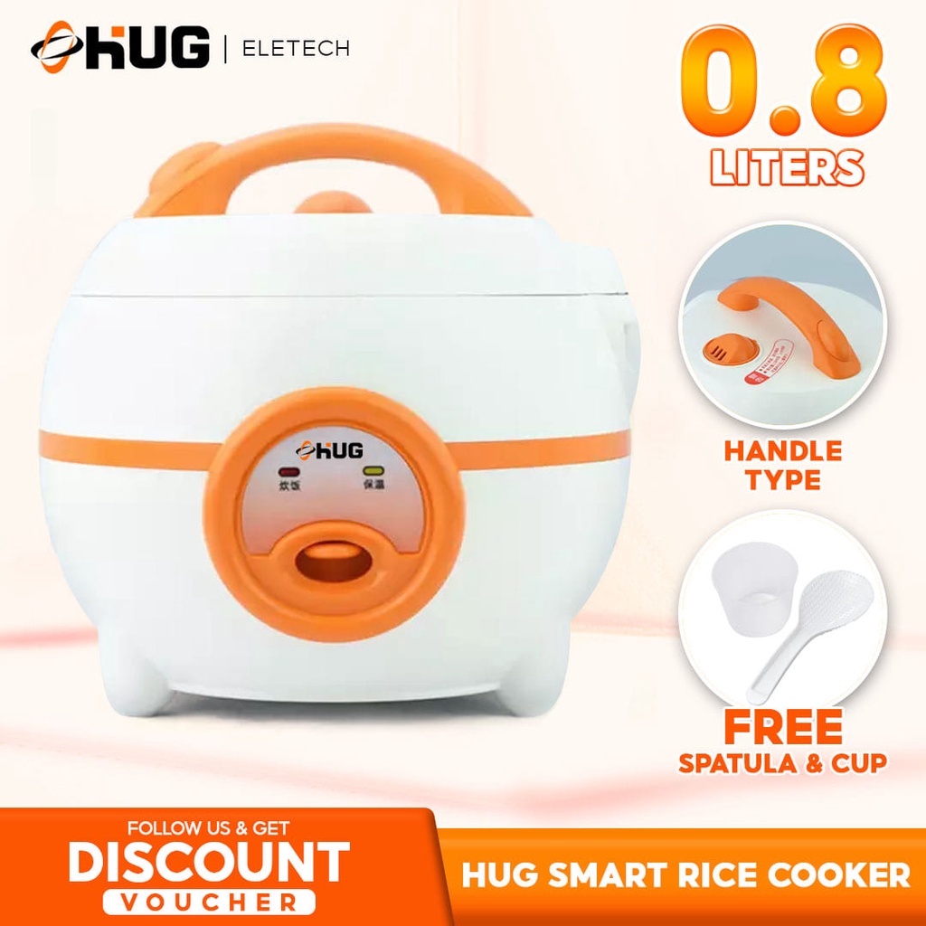 HUG 0.8 Liters Nonstick Rice Cooker with FREE Spoon and measuring cup ...