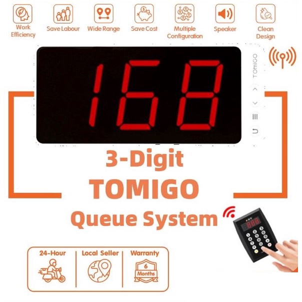Wireless Queue Calling System/3-digit/Wireless Queue System/LED Digital ...