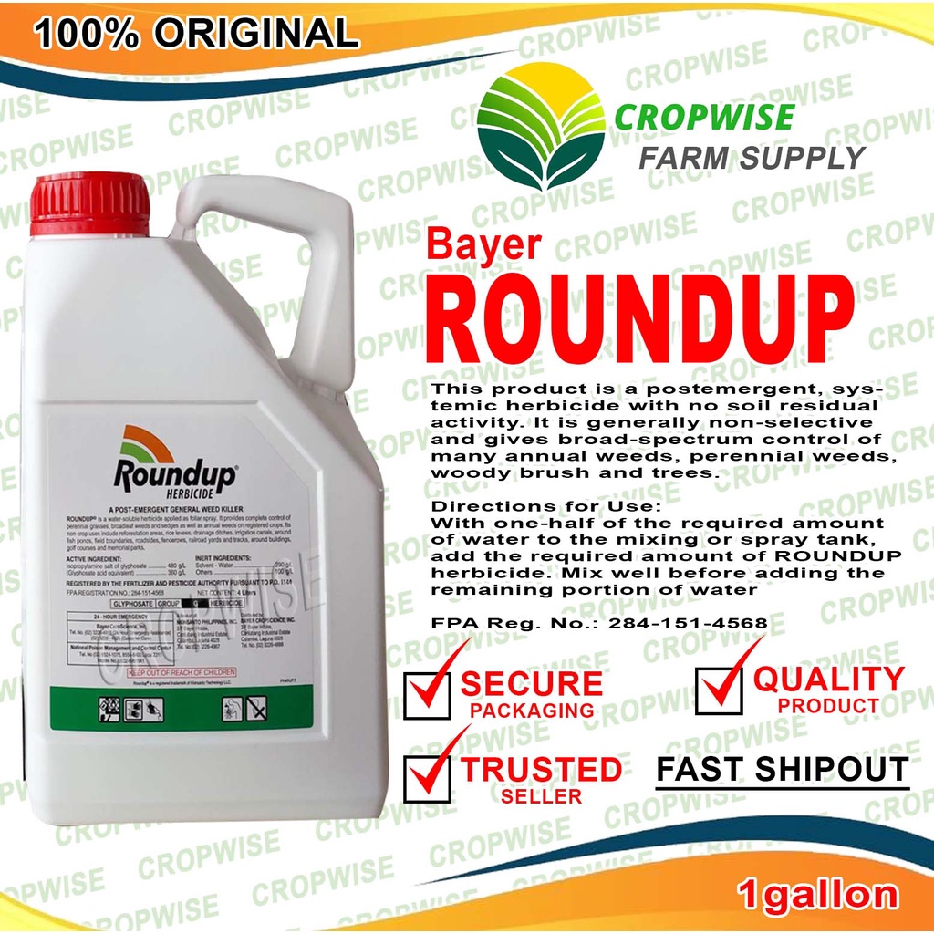 ROUNDUP 1 Gallon Herbicide | Shopee Philippines