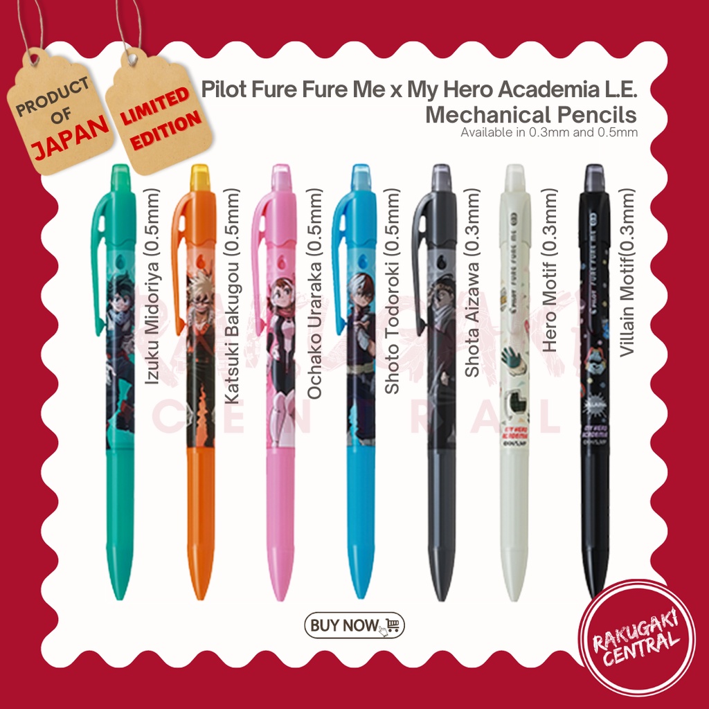 Pilot Fure Fure Me x My Hero Academia Limited Edition Mechanical ...
